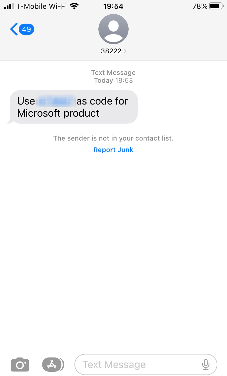 Short Code 38222 Messaging Campaigns Info by Microsoft