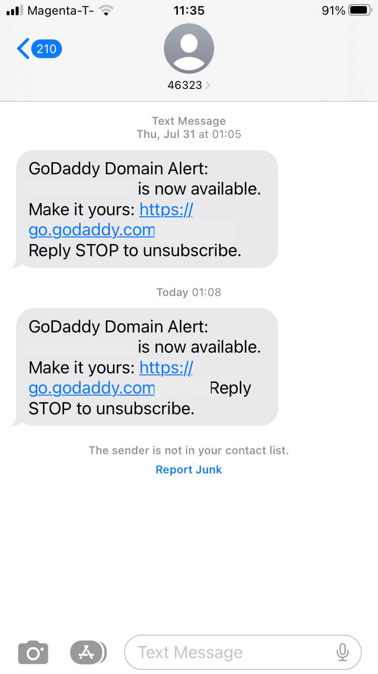 Short Code 46323 Text Message Marketing Information by GoDaddy