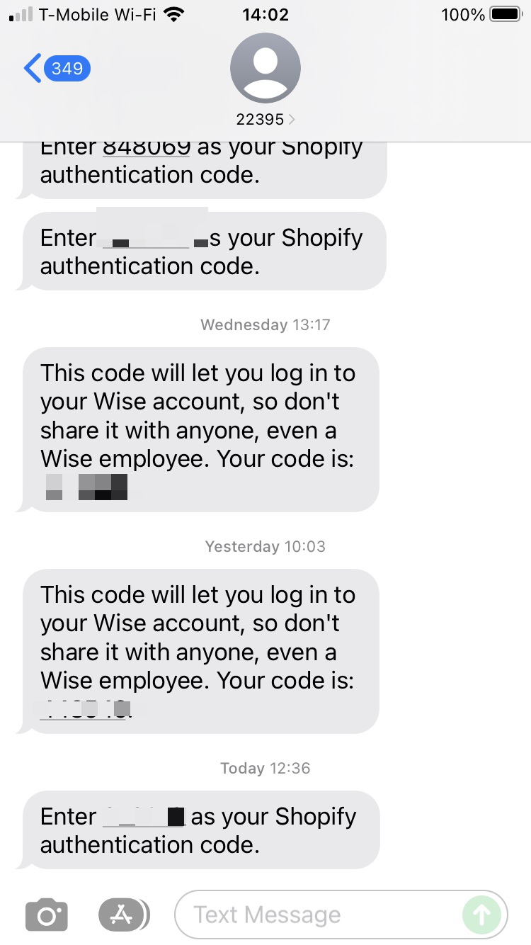 Short Code 22395 Texting Info By Authy