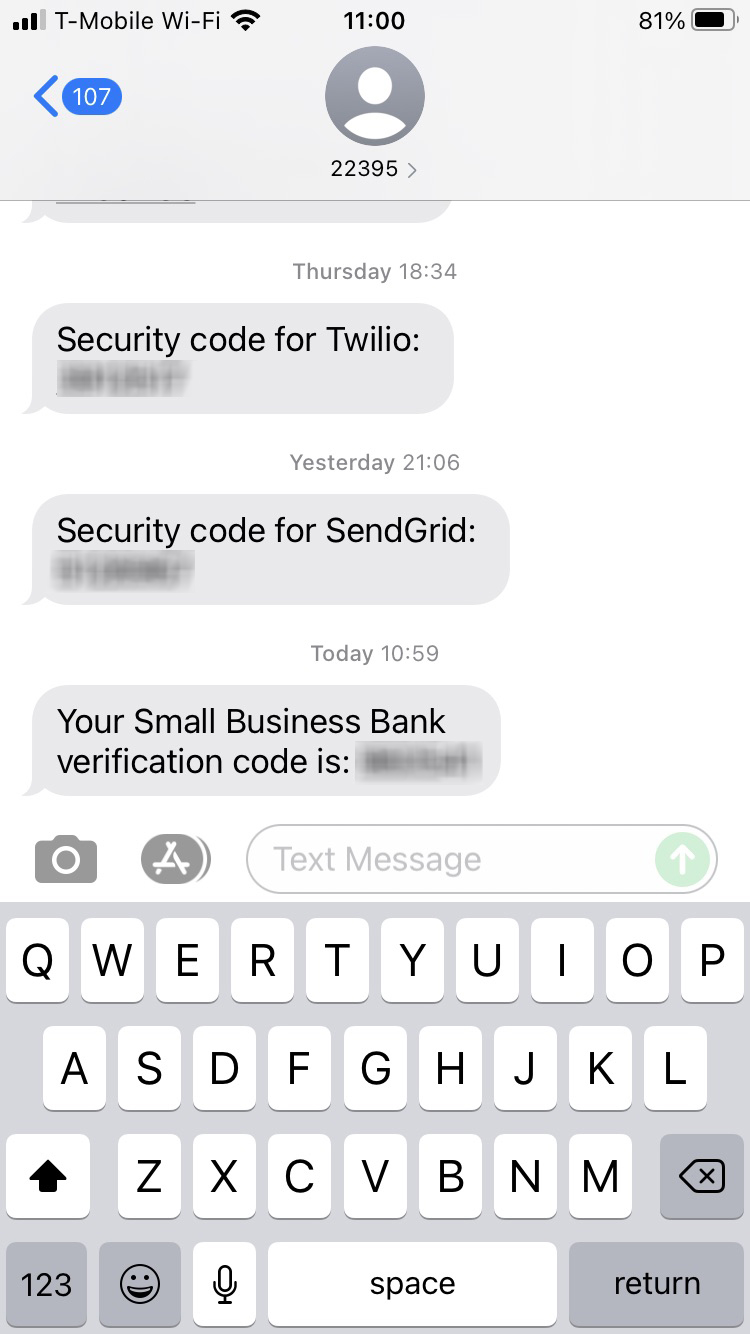 Short Code 22395 Texting Info By Authy